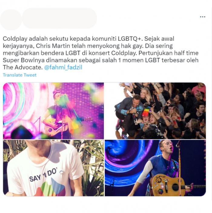 【新闻】大马网友【反对Coldplay演唱会，称Coldplay宣扬LGBTQ+权利】引众怒：什么年代了！
