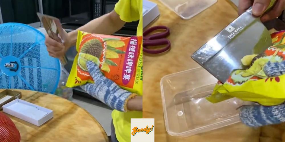 WATCH : The Only Way To Open A Durian Snack, Is To Treat It Like The ...